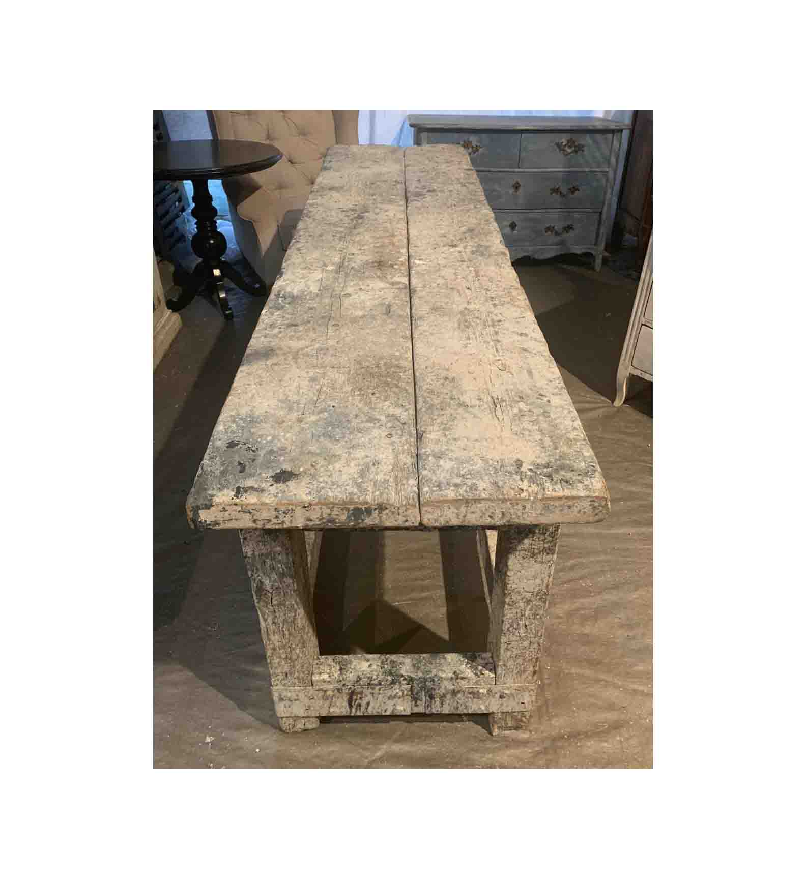 C154 - Original Historic Provincial Worktable, Work Bench, Console ...
