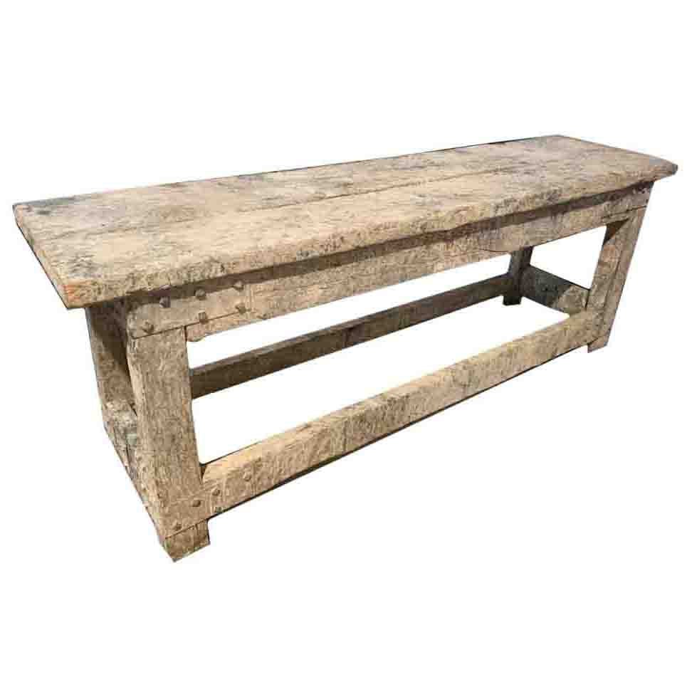 C154 - Original Historic Provincial Worktable, Work Bench, Console ...
